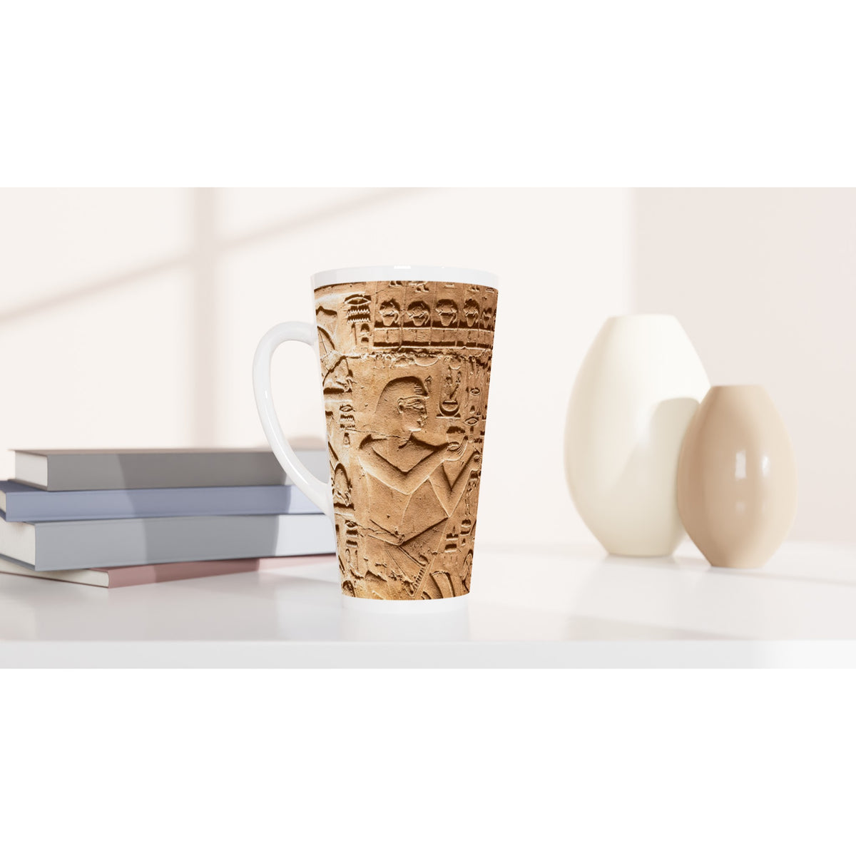 Pharaoh Mug - White Latte 17oz Ceramic Mug – Ancient Origins